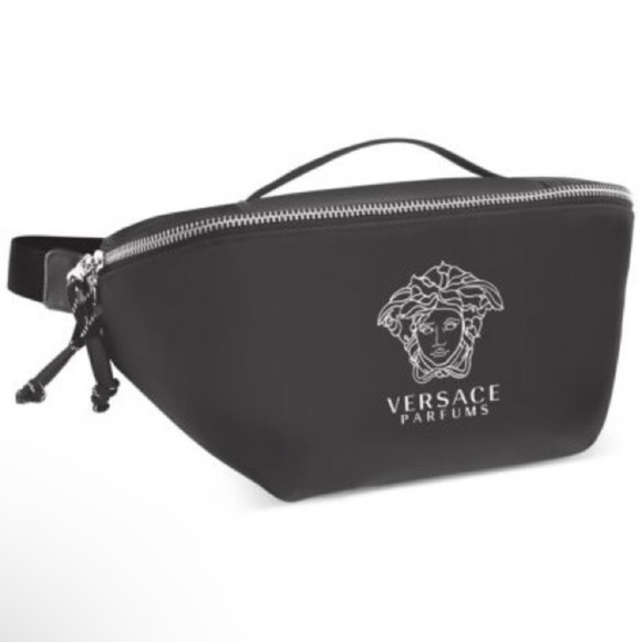 Versace | Bags | Versace Parfums Medusa Black Belt Bag Fanny Pack ...